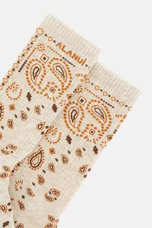 Alanui Bandana Socks - Bianco