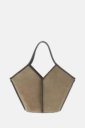 Hereu Hereu Calella Suede Tote Bag Grigio