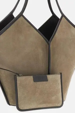 Hereu Calella Suede Tote Bag - Grigio