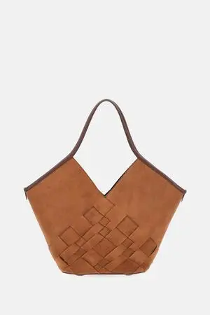Hereu Coloma Suede Tote Bag - Marrone