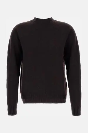 DRUMOHR Crew-neck Sweater With A Half-turtleneck - Brown