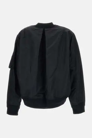 Sacai Knit And Nylon Twill Hybrid Cardigan