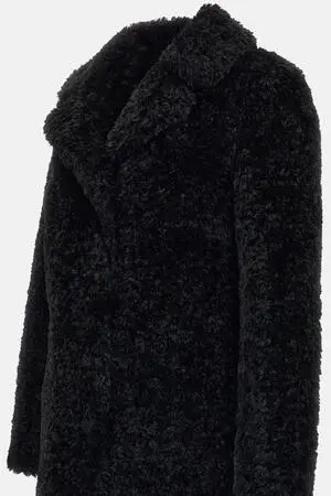 Herno Faux Fur Coat With Classic Lapels - Nero