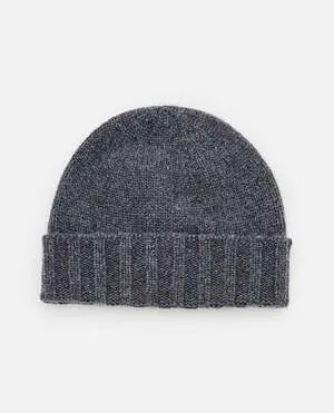 DRUMOHR Drumohr Ribbed Knit Beanie Grey