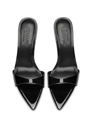 Femme La Marseille Patent Pointed Toe Slip-on Heels