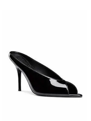 Femme La Xadé Sculptural Stiletto Slipper - Black