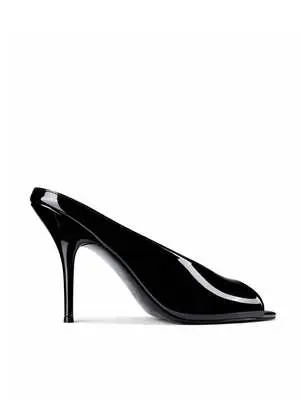 Femme La Xadé Sculptural Stiletto Slipper - Black