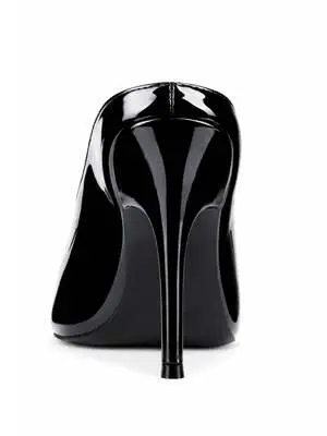 Femme La Xadé Sculptural Stiletto Slipper - Black