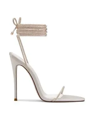 Femme La Luce Minimale Embellished Stiletto Sandals - Gold