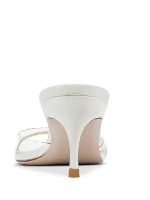 Femme La Capri Slipper Satin Stiletto Mule - White