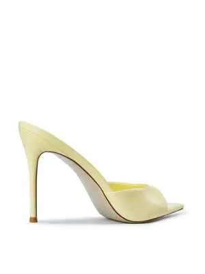 Femme La Bella Slipper Stiletto High Heel Open Pointed Toe Slip-on - Yellow