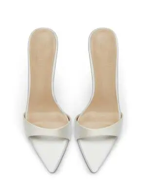 Femme La Kaia 100 Slipper Satin High Heel - White