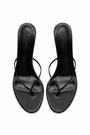 Femme La Osaka Slipper With Metal Plated Stiletto Heel