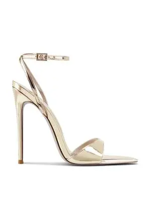 Femme La Gg Heel Mirrored Stiletto Sandals - Gold