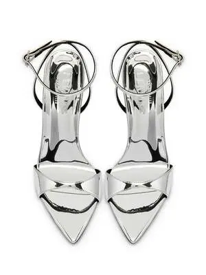 Femme La Gg Heel Mirrored Stiletto Sandals
