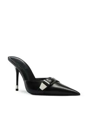 Femme La Venetia Mule With Buckle Detail - Black