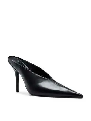 Femme La Xaden Mule Sculptural Stiletto Heel - Black