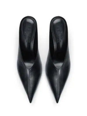 Femme La Xaden Mule Sculptural Stiletto Heel - Black