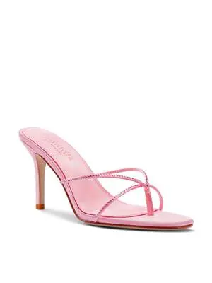 Femme La Sicilian Slipper Crystal Stiletto Heel - Pink