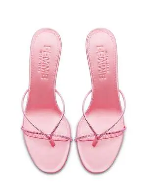 Femme La Sicilian Slipper Crystal Stiletto Heel - Pink