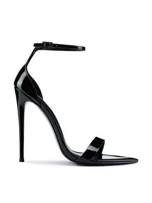 Femme La Amiri Noir Patent Stiletto Sandals