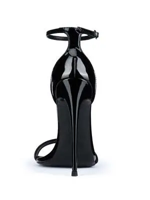 Femme La Amiri Noir Patent Stiletto Sandals
