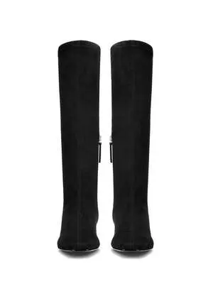 Femme La Park Ave. Boot Knee High Suede Zip Up