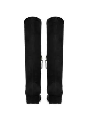 Femme La Park Ave. Boot Knee High Suede Zip Up