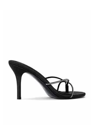Femme La Sicilian Slipper Noir Crystal - Black