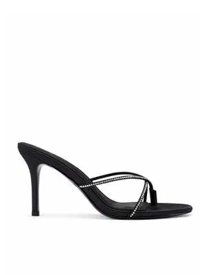 Femme La Sicilian Slipper Noir Crystal