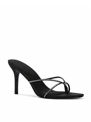 Femme La Sicilian Slipper Noir Crystal