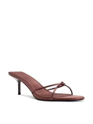 Femme La Maeve Slipper In Satin - Brown