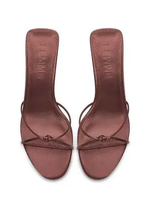 Femme La Maeve Slipper In Satin - Brown