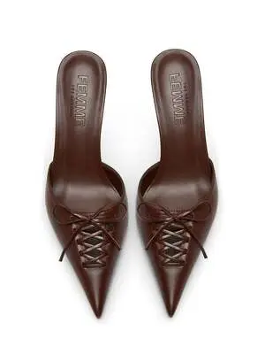 Femme La Louis Slipper With Kitten Heel