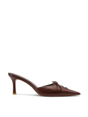Femme La Louis Slipper With Kitten Heel - Brown