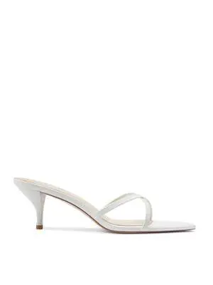 Femme La Copenhagen Slipper With Stiletto Heel - White