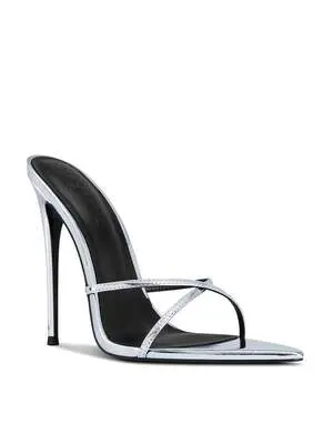 Femme La Donatella Mule Platinum - Silver