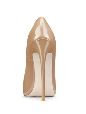 Femme La Rum Pump Stiletto Heel Patent Vegan Leather Pumps - Nude