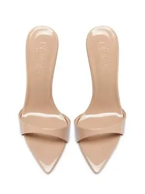 Femme La Slipper Stiletto Heel Sandals - Nude