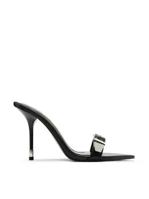 Femme La Carter Mule 100 With Statement Buckle Detail