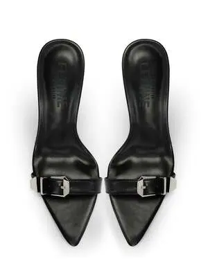 Femme La Carter Mule 100 With Statement Buckle Detail