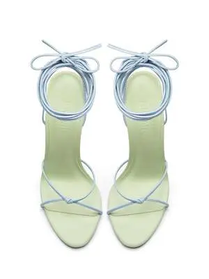 Femme La Athens Lace Up Stiletto Sandals - Blue