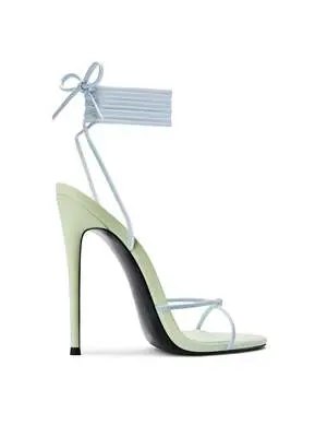 Femme La Athens Lace Up Stiletto Sandals - Blue