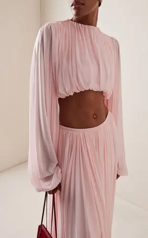 DEME Gathered Jersey Skirt Set