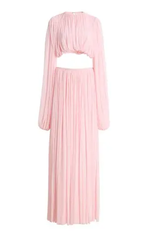 DEME Gathered Jersey Skirt Set - Pink