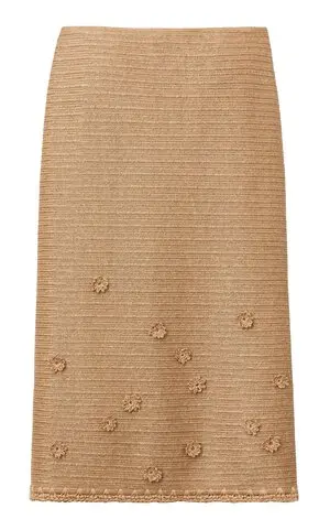 Lafayette 148 New York Embellished Straight Midi Skirt