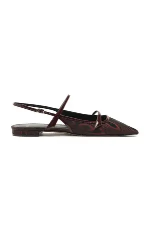 ALEXANDRE BIRMAN Tita Moire Flats - Red