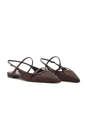 ALEXANDRE BIRMAN Tita Moire Flats - Red