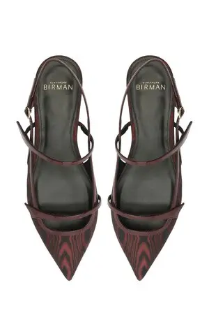 ALEXANDRE BIRMAN Tita Moire Flats - Red