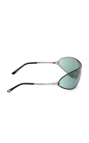 TOM FORD Brady Mask-frame Metal Sunglasses - Grey